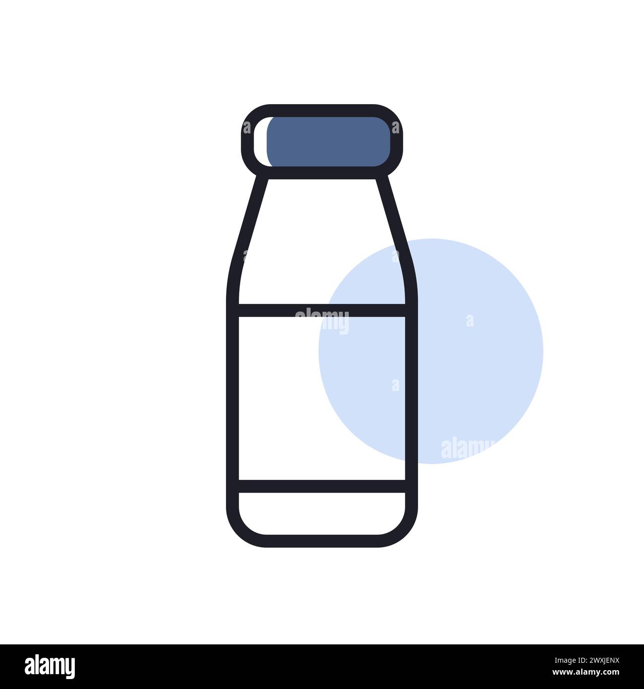 Drinkable yoghurt bottle vector icon. Dairy product sign. Graph symbol ...