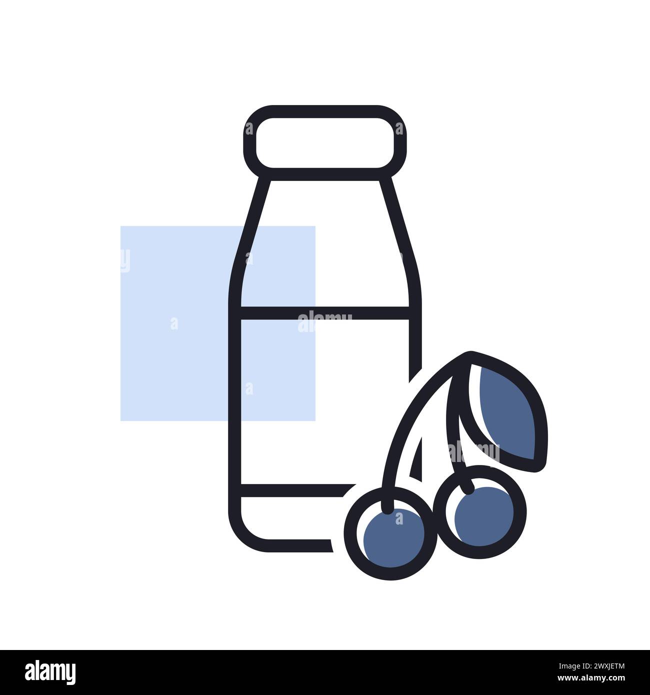 Granola milk yoghurt Stock Vector Images - Alamy