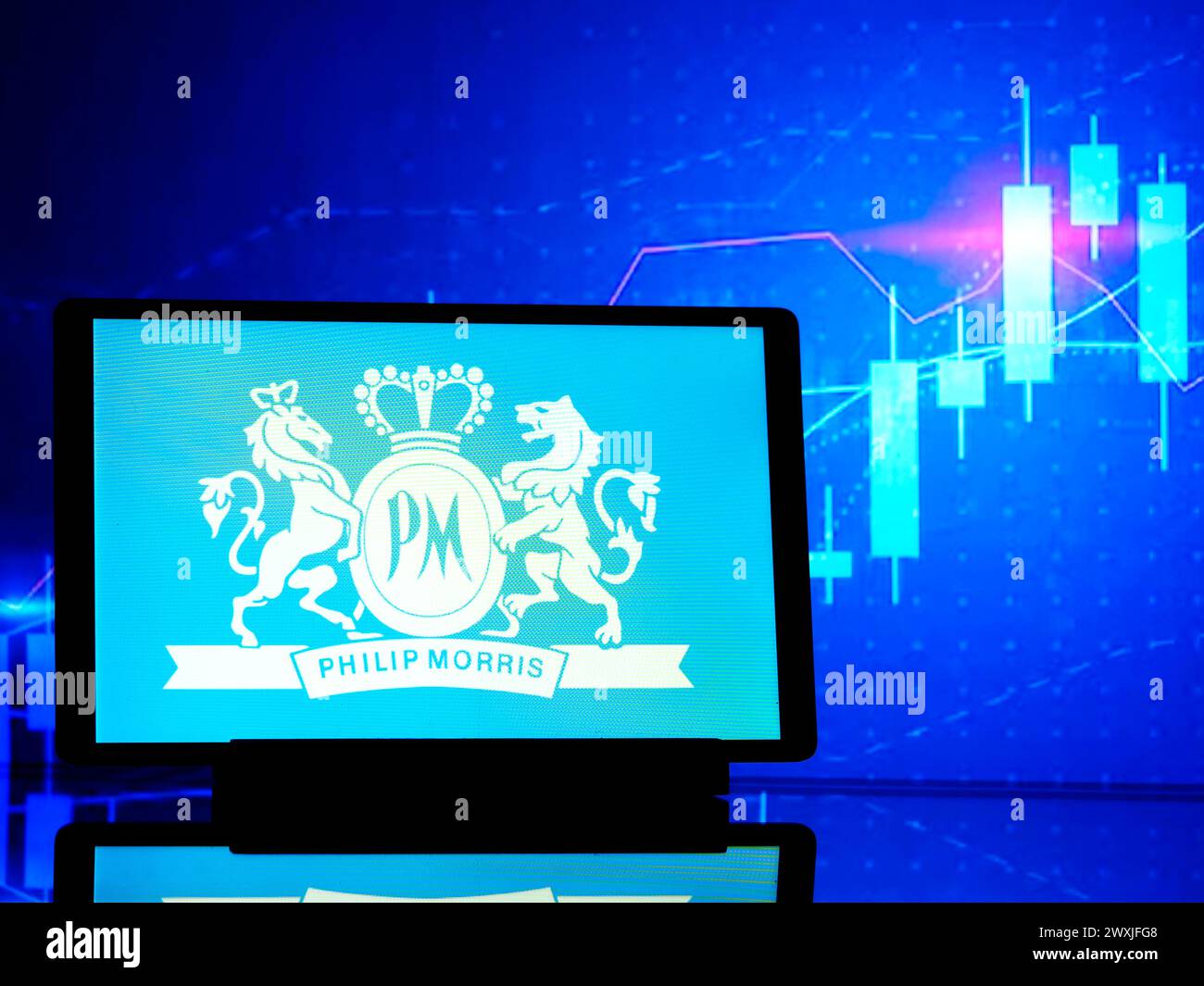 In this photo illustration, Philip Morris International Inc. logo seen ...