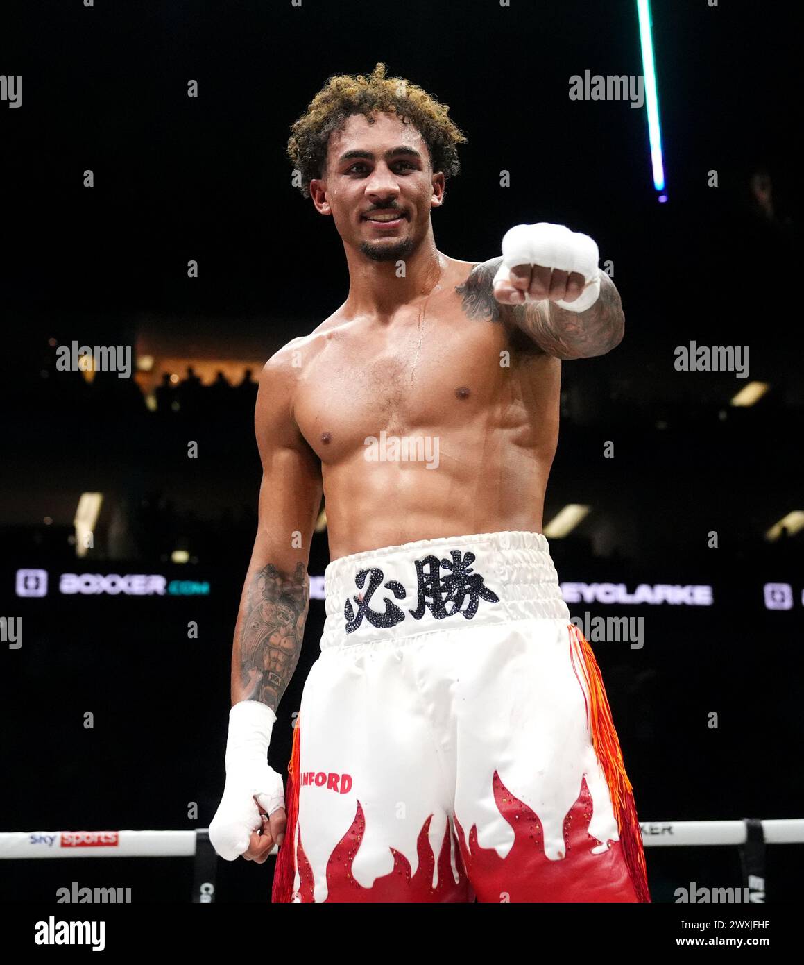 Ben Whittaker poses after beating Leon Willings (not pictured) at The ...