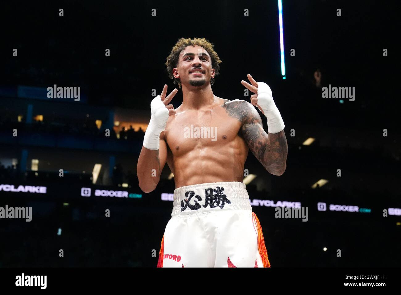 Ben Whittaker poses after beating Leon Willings (not pictured) at The ...
