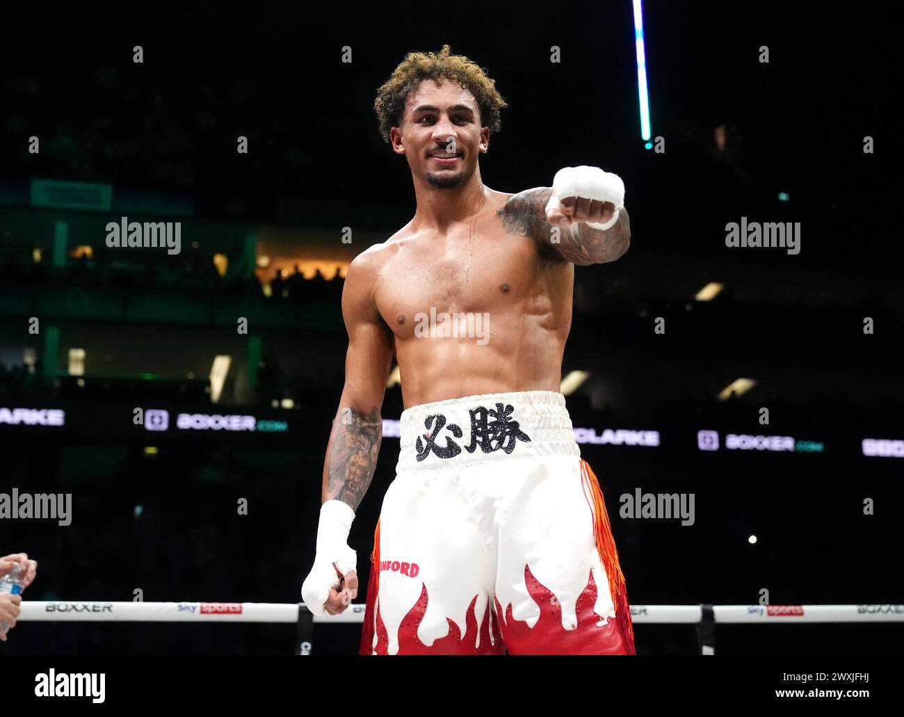 Ben Whittaker poses after beating Leon Willings (not pictured) at The ...