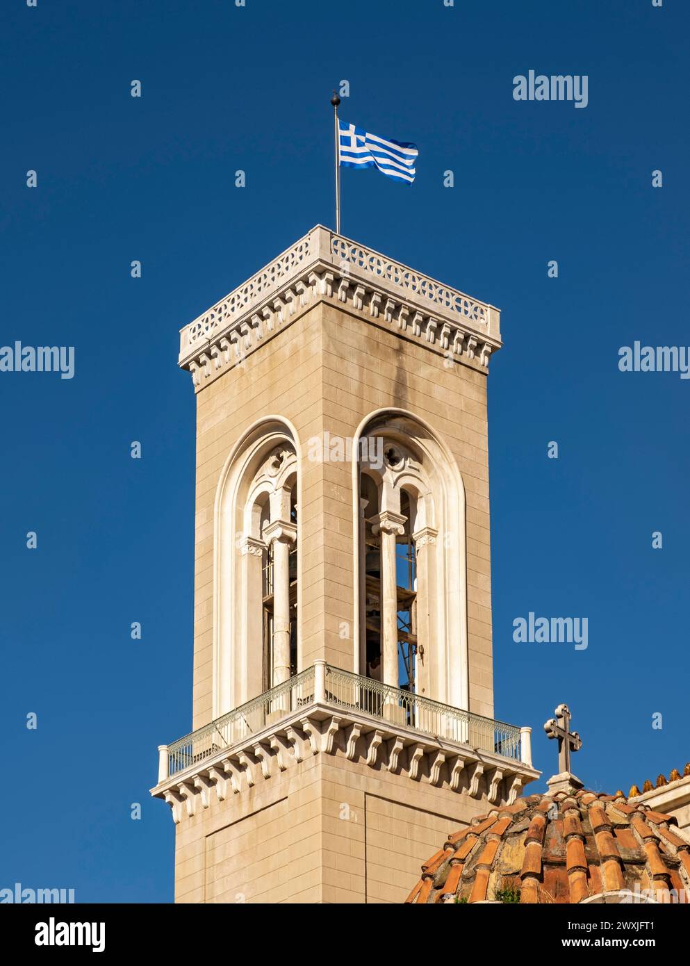 Tower of Holy Metropolitan Cathedral of Athens, Greece Stock Photo - Alamy