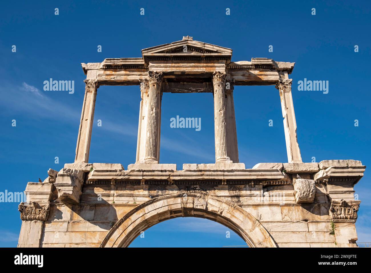 Arch of Hadrian aka Hadrian's Gate, Athens, Greece Stock Photo - Alamy