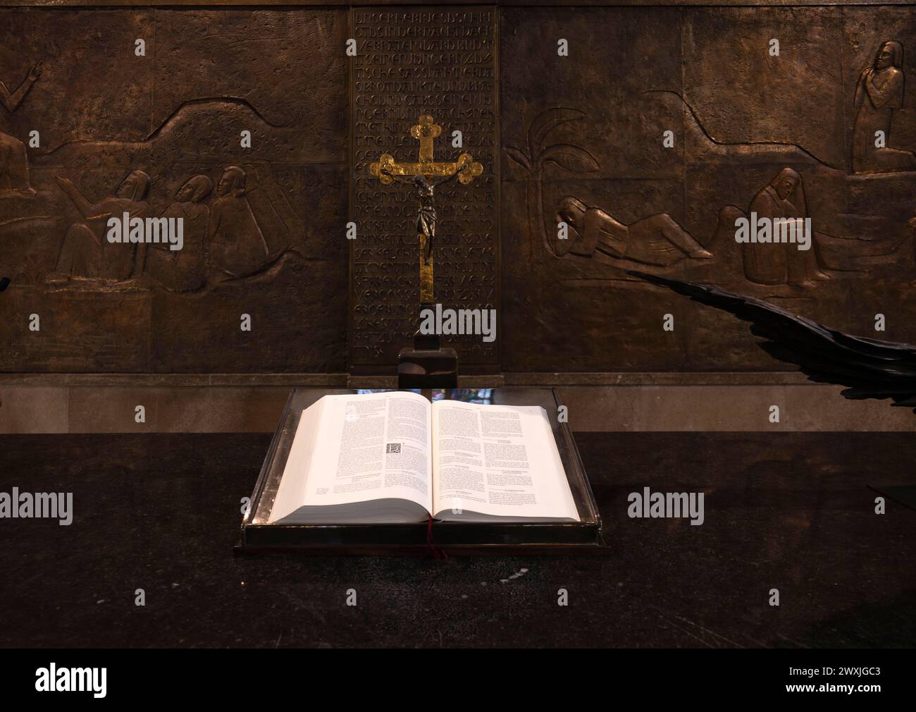 Interior, Altar, Cross, Bible, Protestant Church of St Catherine, St ...