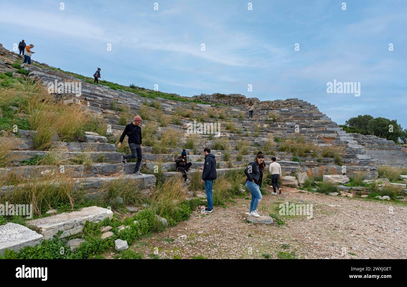 Ancient Theatre, Archaeological Site of Thorikos, Greece Stock Photo ...