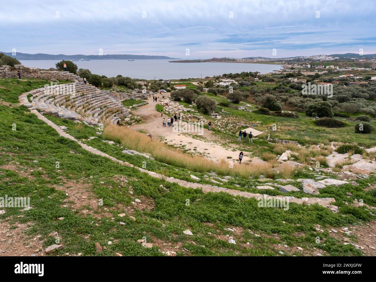 Ancient Theatre, Archaeological Site of Thorikos, Greece Stock Photo ...