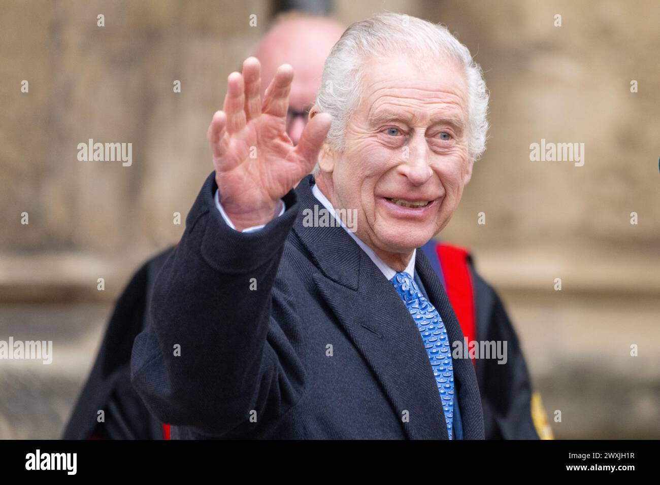 31/03/2024. Windsor, UK HRH Prince Charles III attends the Easter ...