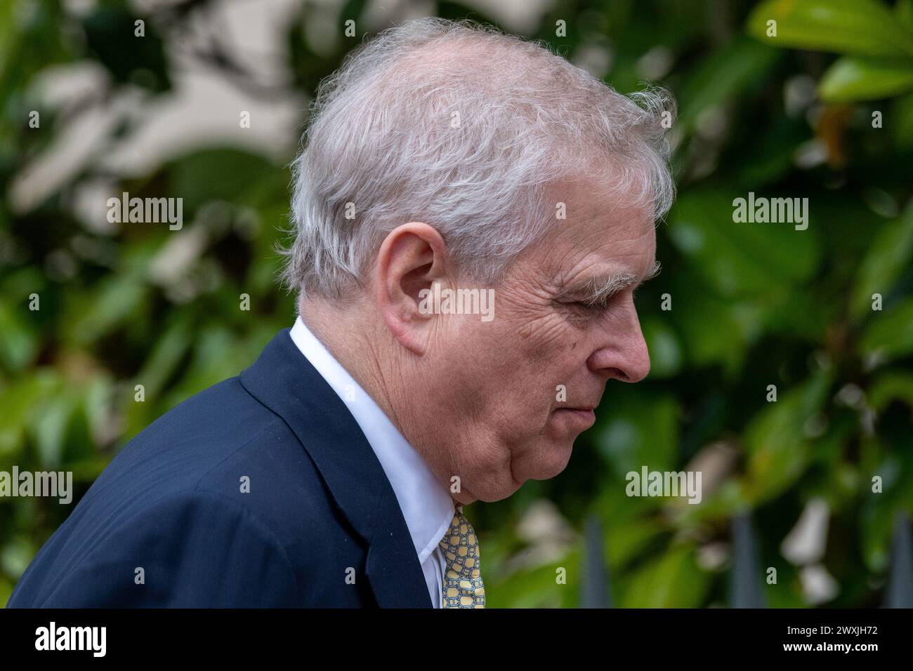 31/03/2024. Windsor, UK Prince Andrew, Duke of York attends the Easter ...