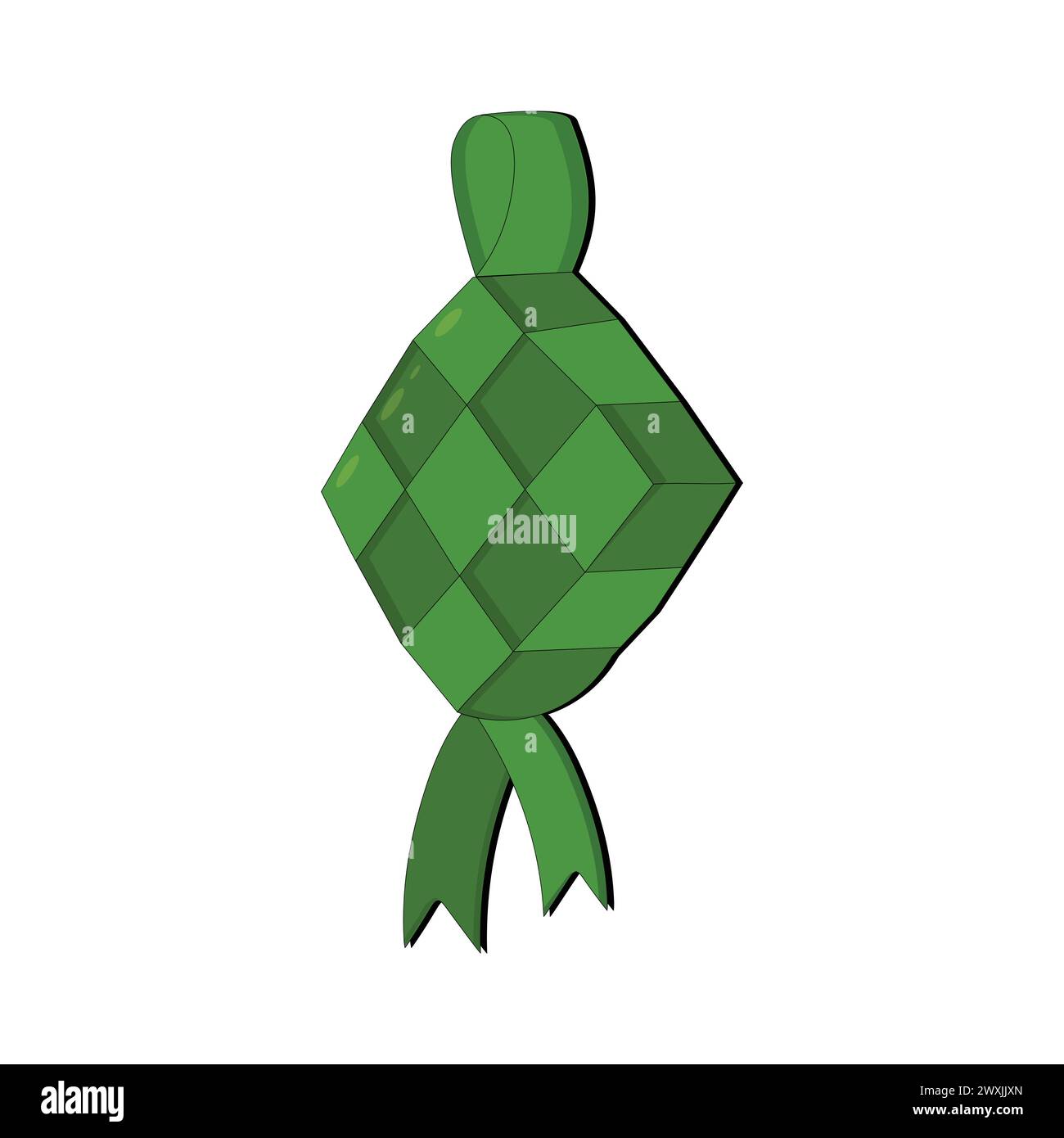 Vector illustration of ketupat, a Eid tradition in Indonesia, Hanging ...