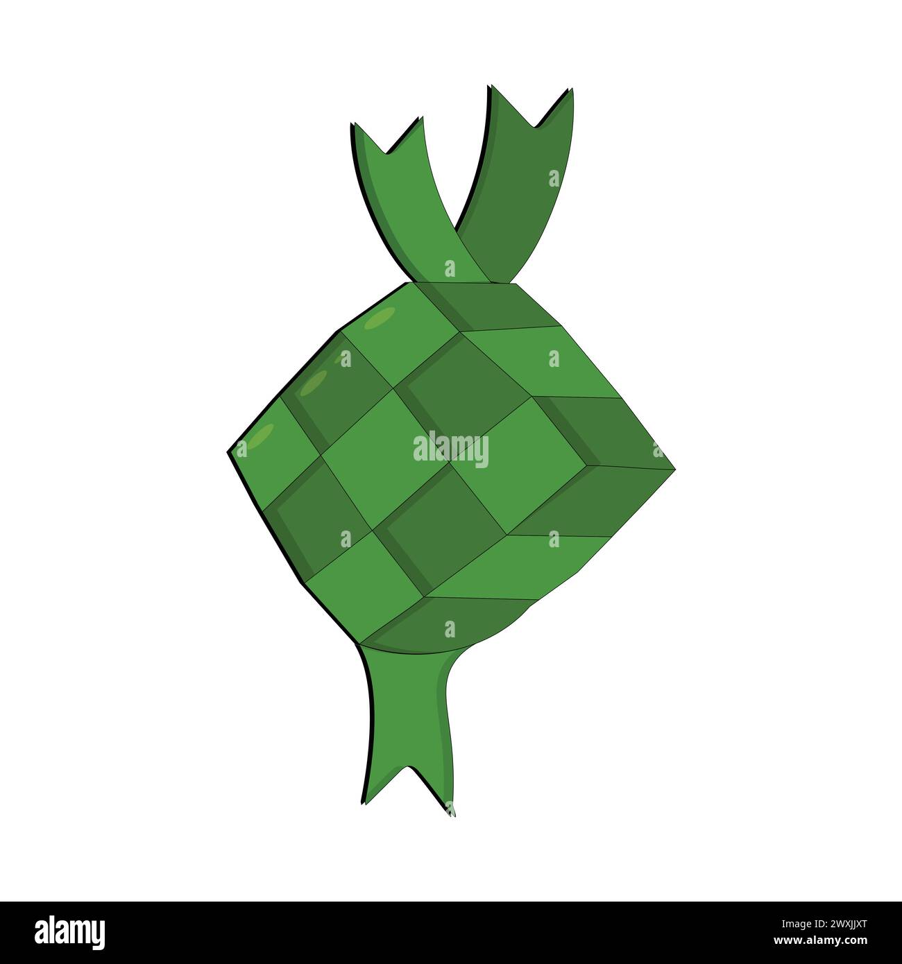Vector illustration of ketupat, a Eid tradition in Indonesia, Hanging ketupat vector clip art ...