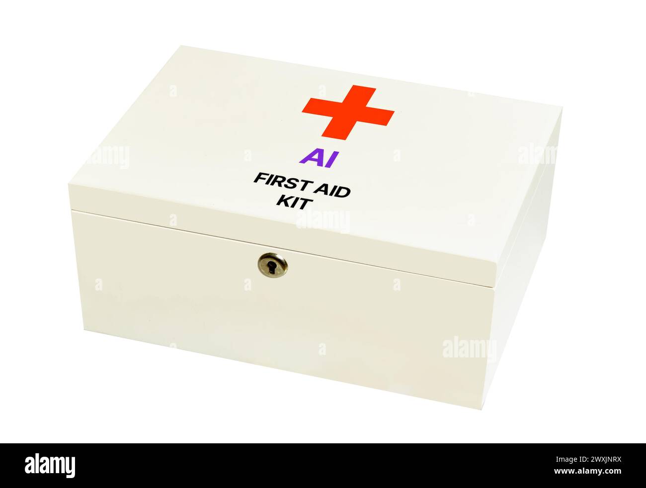 First aid box labeled "AI First Aid" for artificial intelligence Stock ...