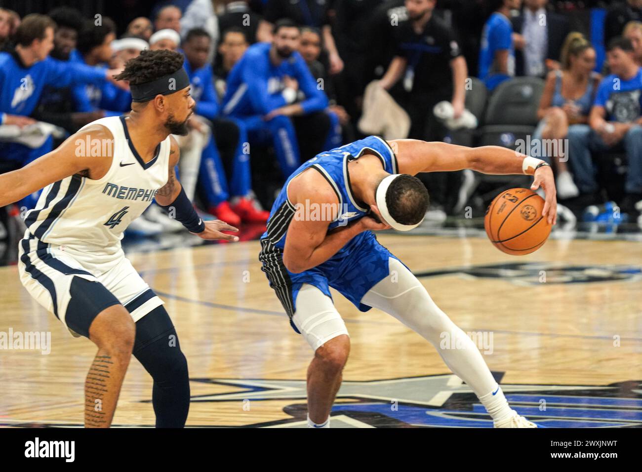 Orlando, Florida, USA, March 30, 2024, Orlando Magic's Jalen Suggs #4 ...