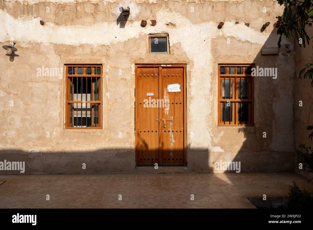 Wakra, Qatar - March 28, 2024: Old buildings architecture in the Wakrah ...