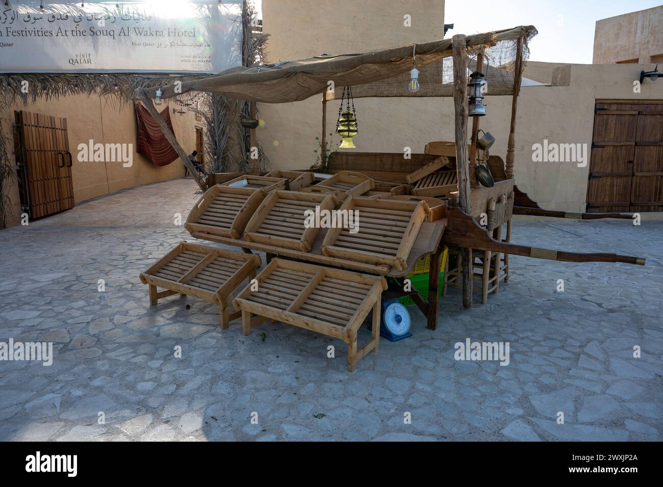 Wakra, Qatar - March 28, 2024: Old buildings architecture in the Wakrah ...