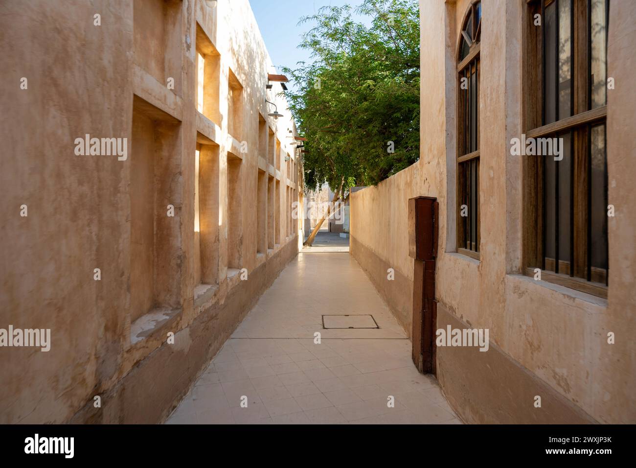 Wakra, Qatar - March 28, 2024: Old buildings architecture in the Wakrah ...