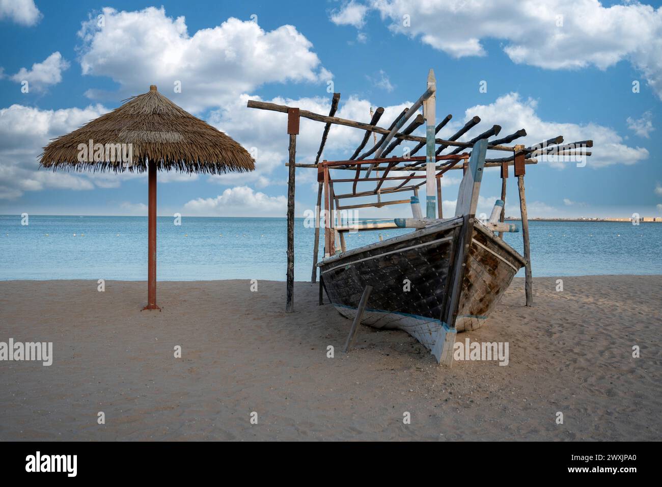 Beautiful beaches in Qatar. Al wakrah beach souq wakra Doha Qatar Stock ...