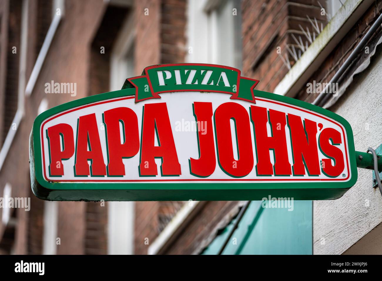 Amsterdam, The Netherlands, 29.03.2024, Papa John's pizza restaurant ...