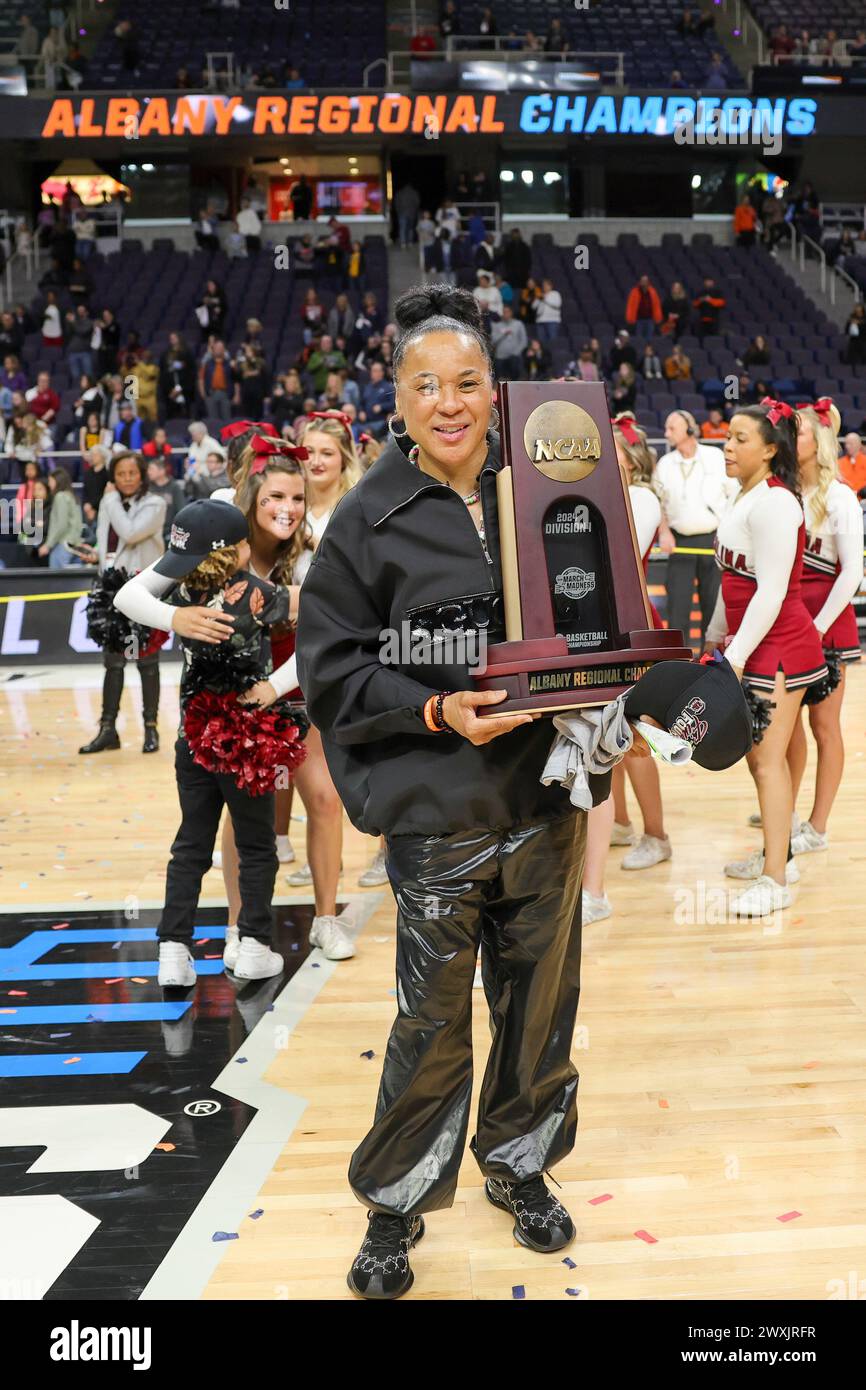 Albany, New York, USA. 31st Mar, 2024. South Carolina Head Coach DAWN ...