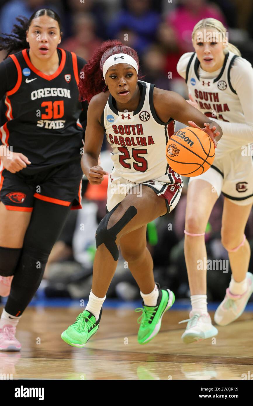 Albany, New York, USA. 31st Mar, 2024. South Carolina guard RAVEN ...