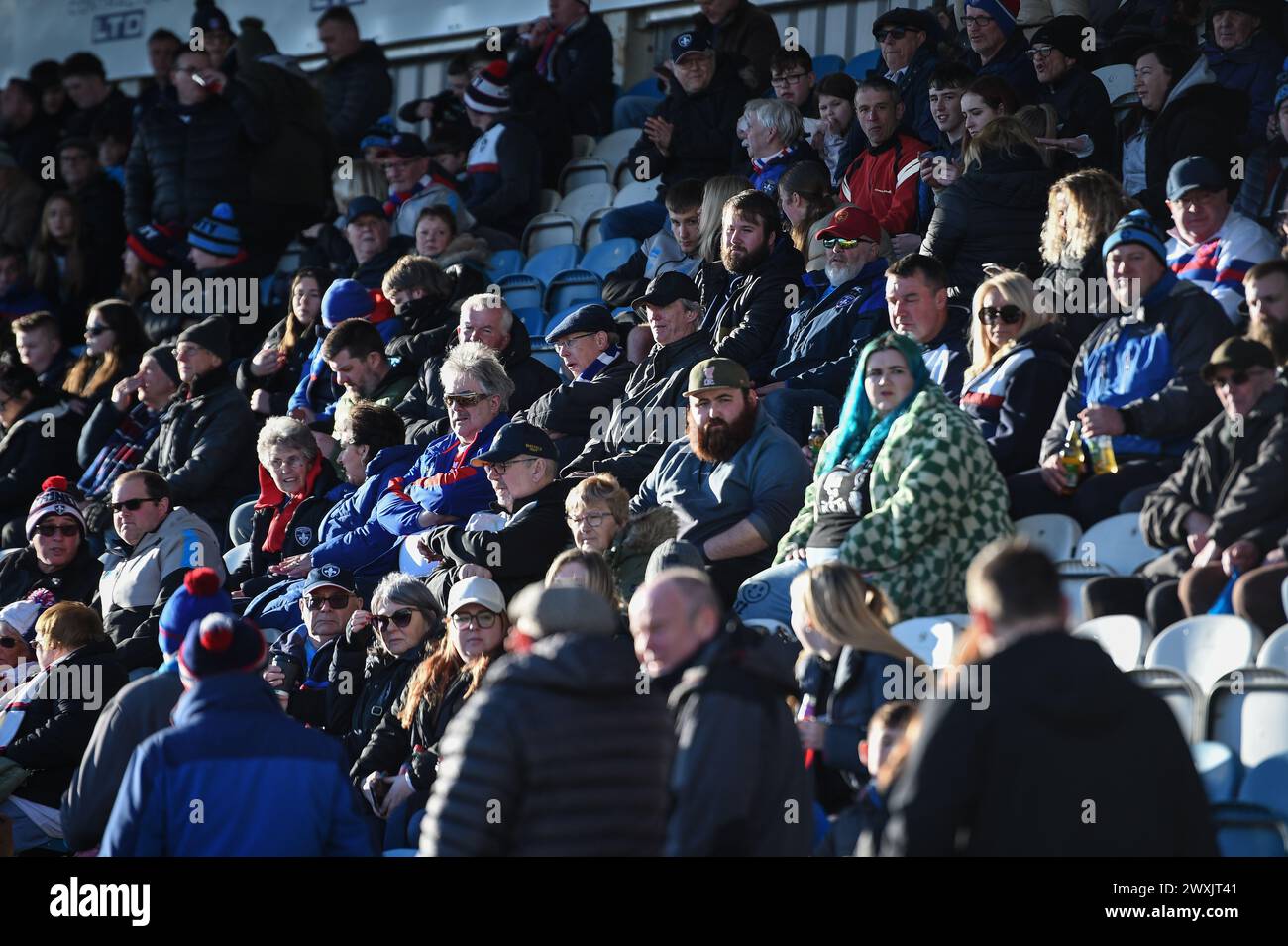 Featherstone, England - 29th March 2024 Wakefield Trinity fans. Rugby ...