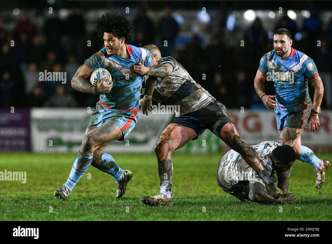 Featherstone, England - 29th March 2024 Wakefield Trinity's Renouf ...