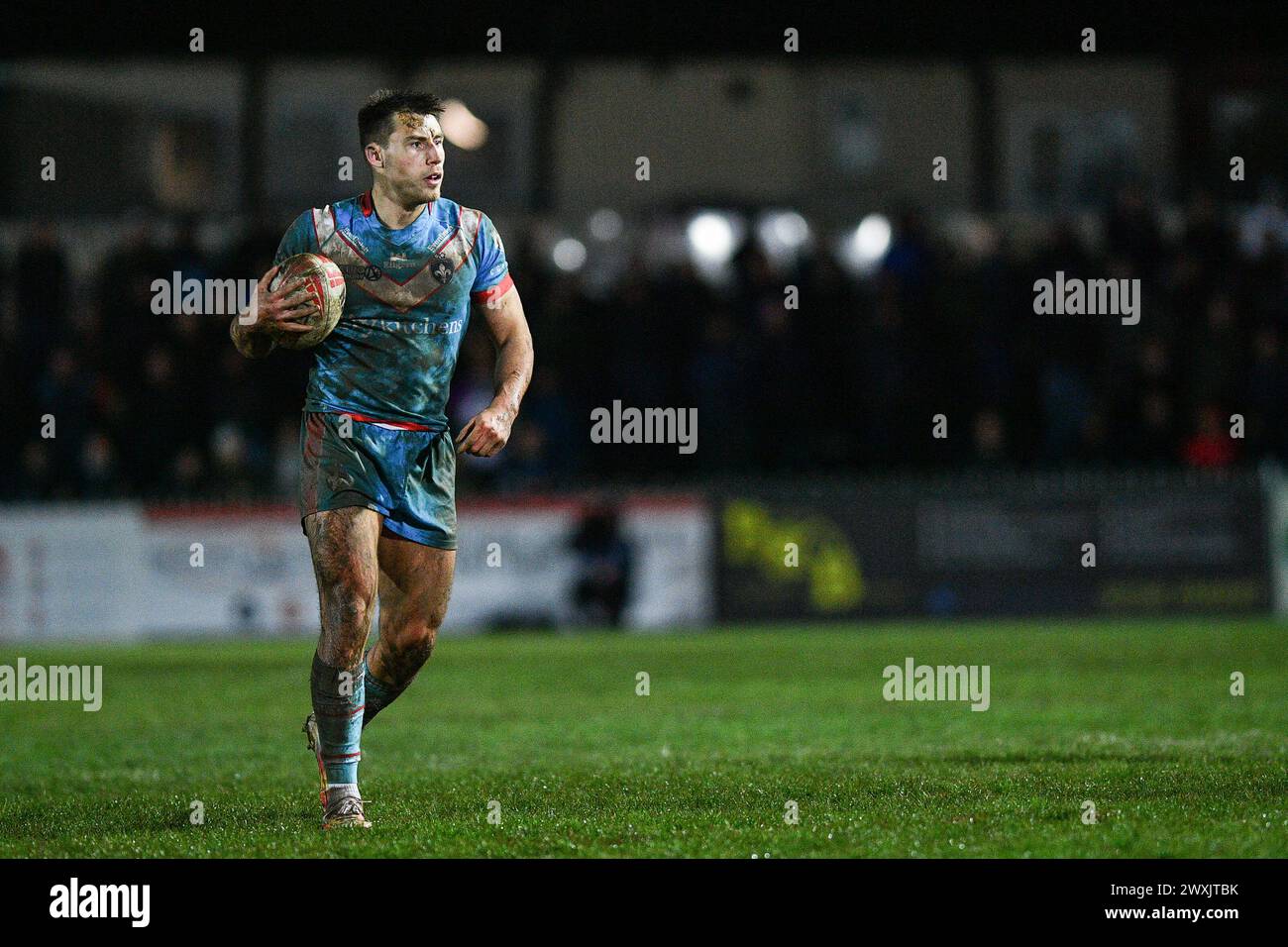 Featherstone, England - 29th March 2024 Wakefield Trinity's Oliver ...