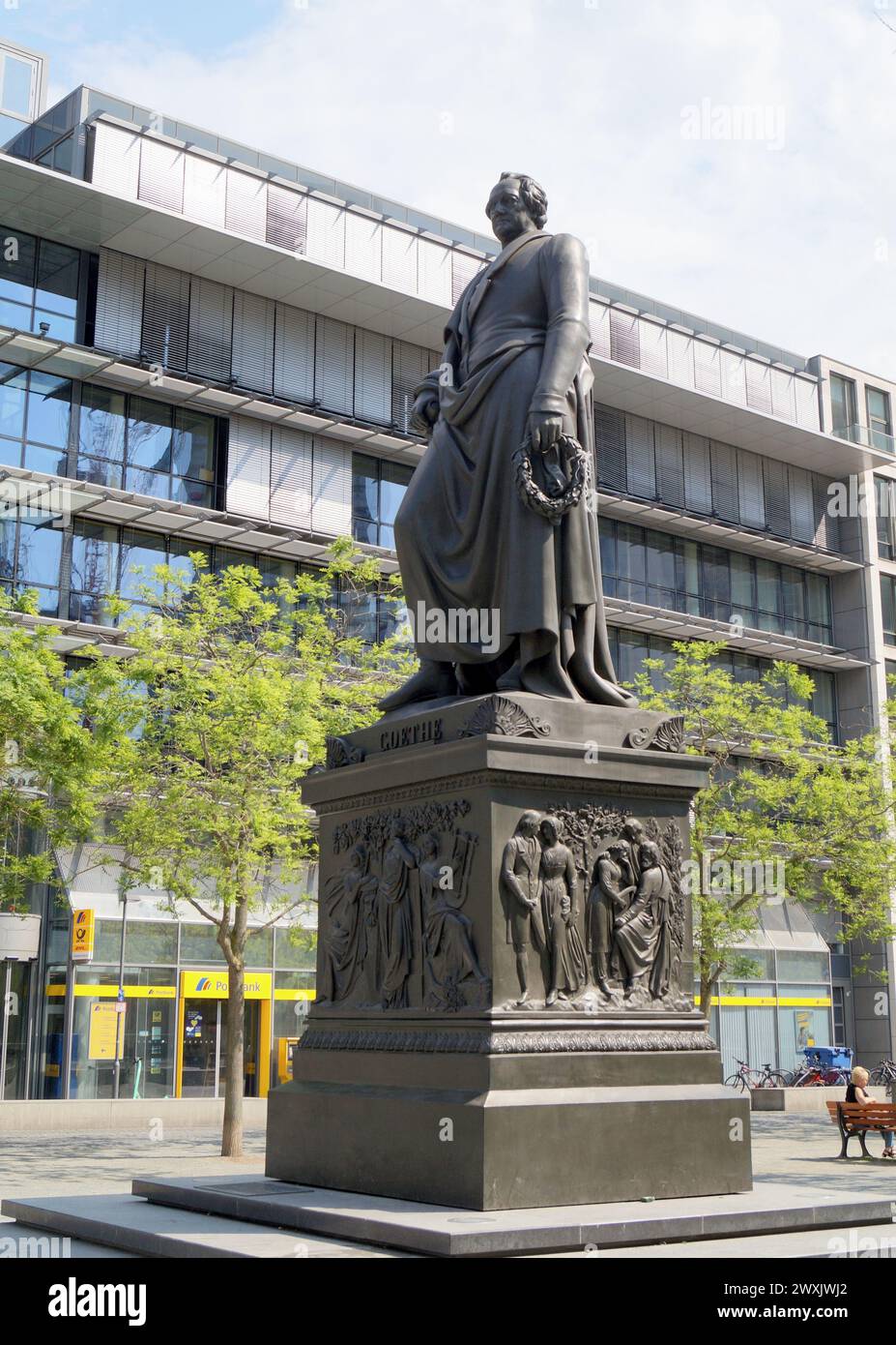 Goethe monument in Goetheplatz, inaugurated in 1844, Johann Wolfgang ...