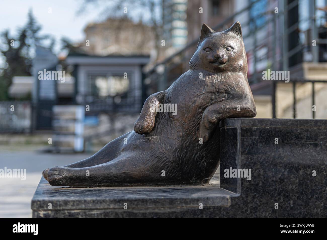ISTANBUL, TURKEY - MARCH 30, 2024: Monument of Tombili cat in the ...