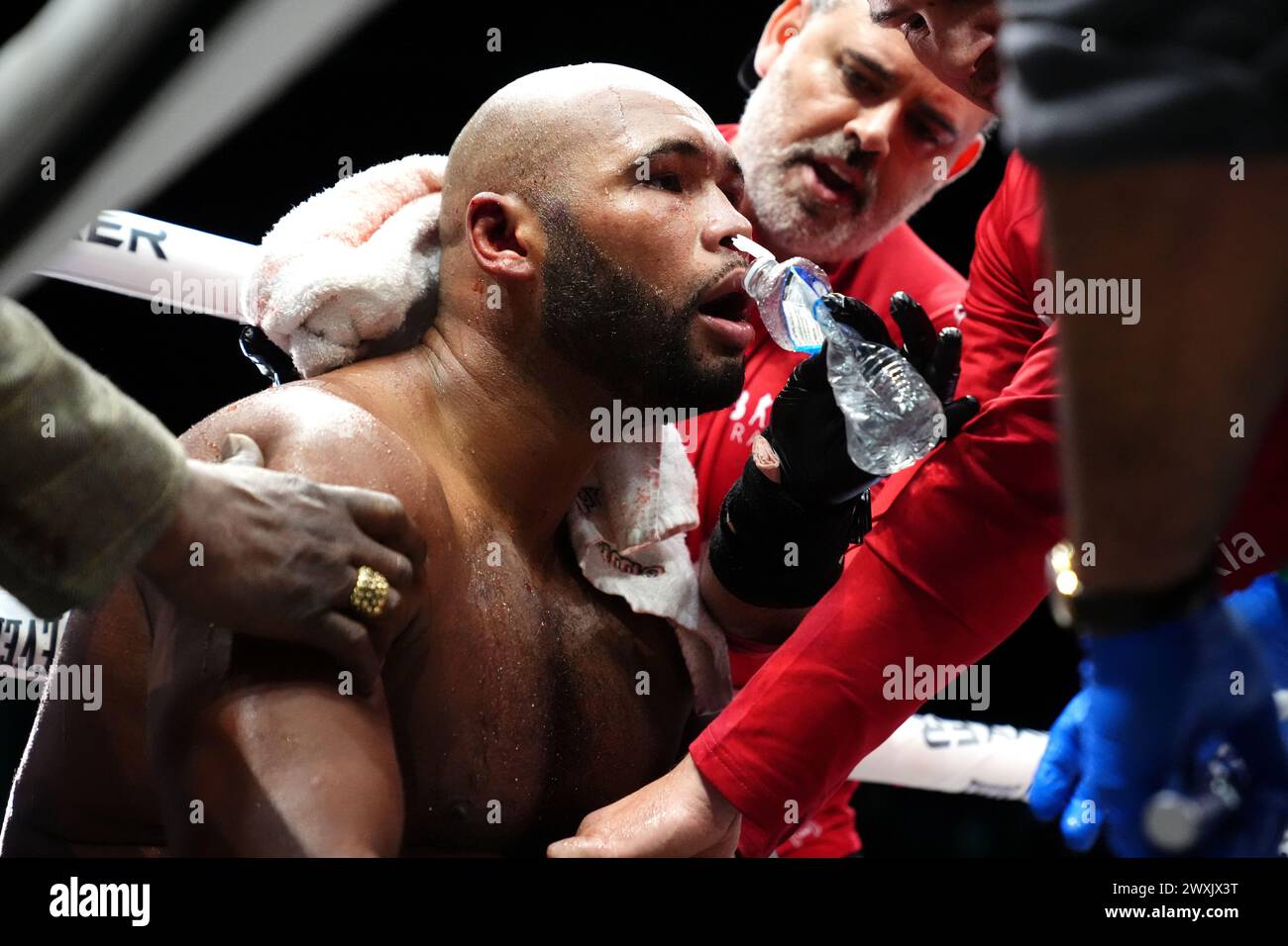 Frazer Clarke after his fight against Fabio Wardley (not pictured) at ...
