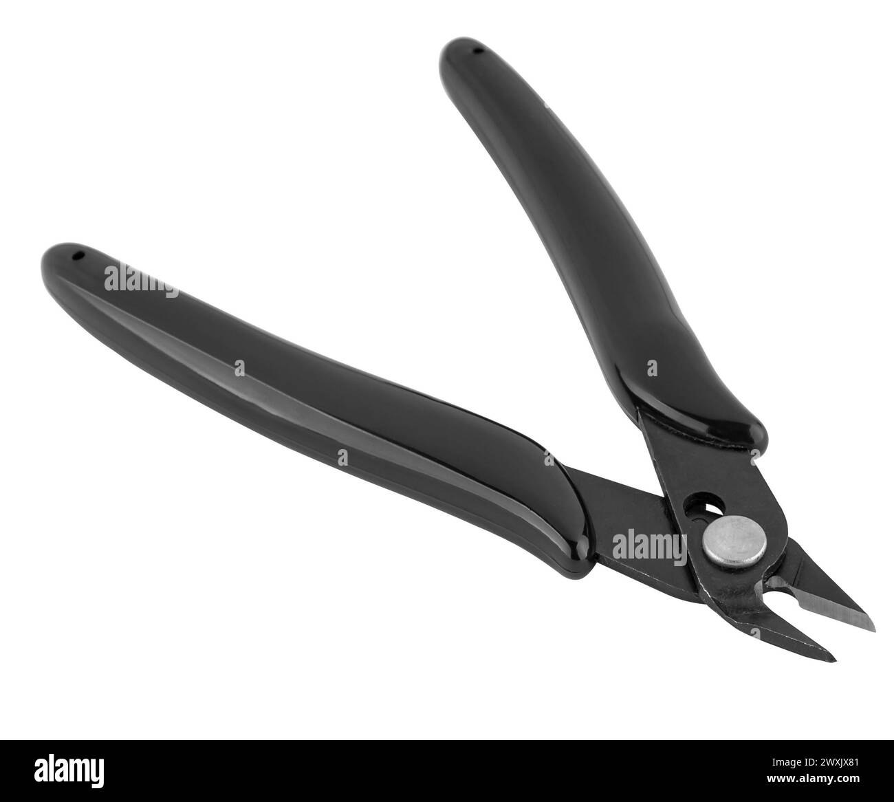 Wire cutting wire cutters on white background Stock Photo - Alamy