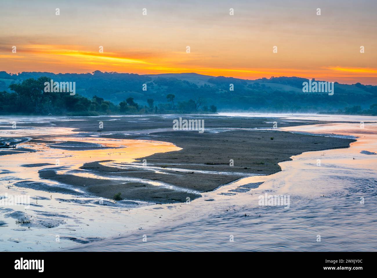 Niobrara National Scenic River in Nebraska Sandhills, summer scenery at ...