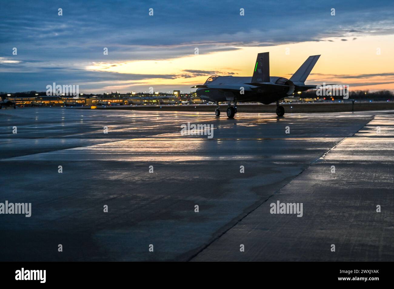 An F-35A Lightning II aircraft assigned to the Wisconsin Air National ...