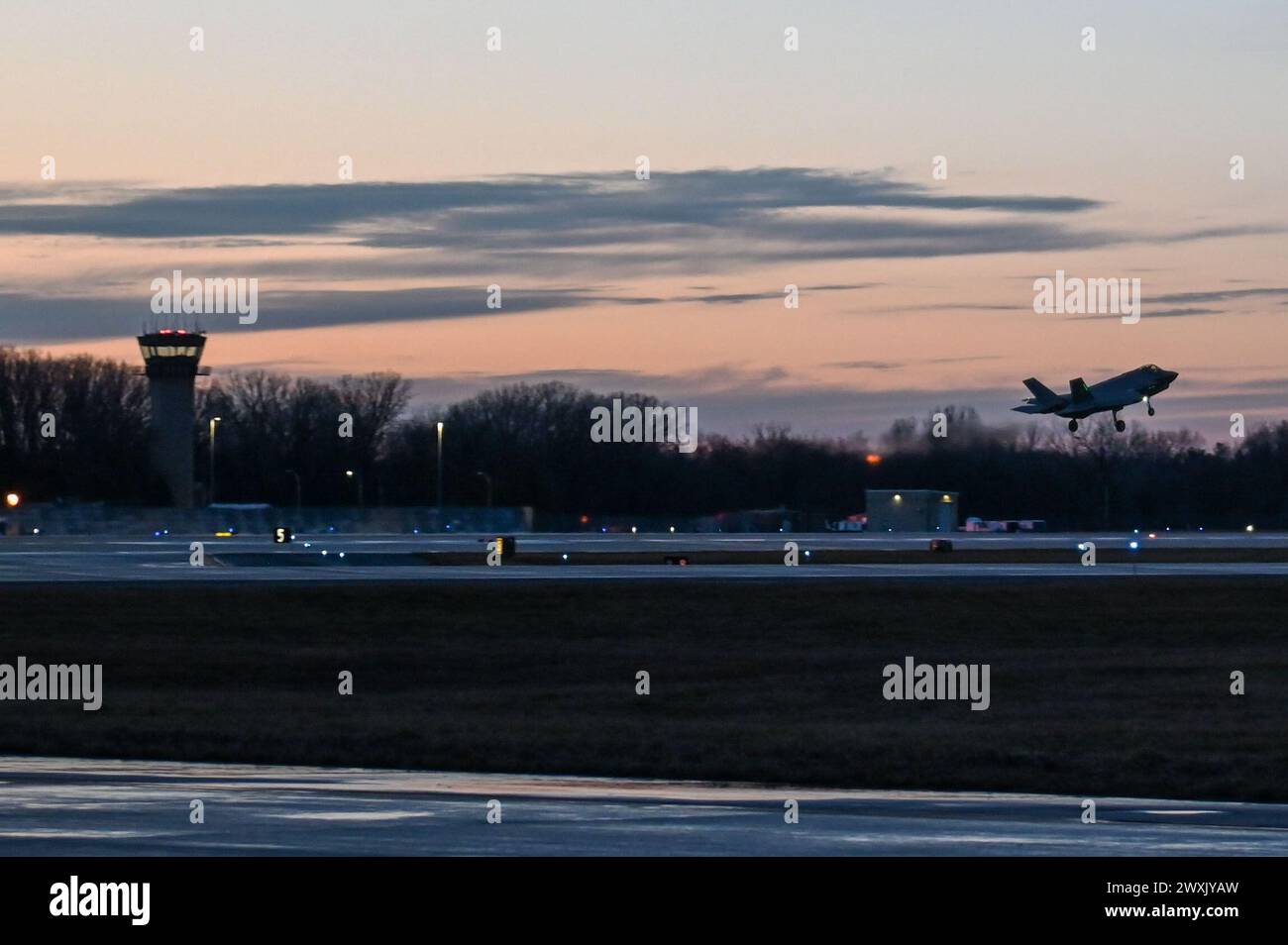 An F-35A Lightning II aircraft assigned to the Wisconsin Air National ...
