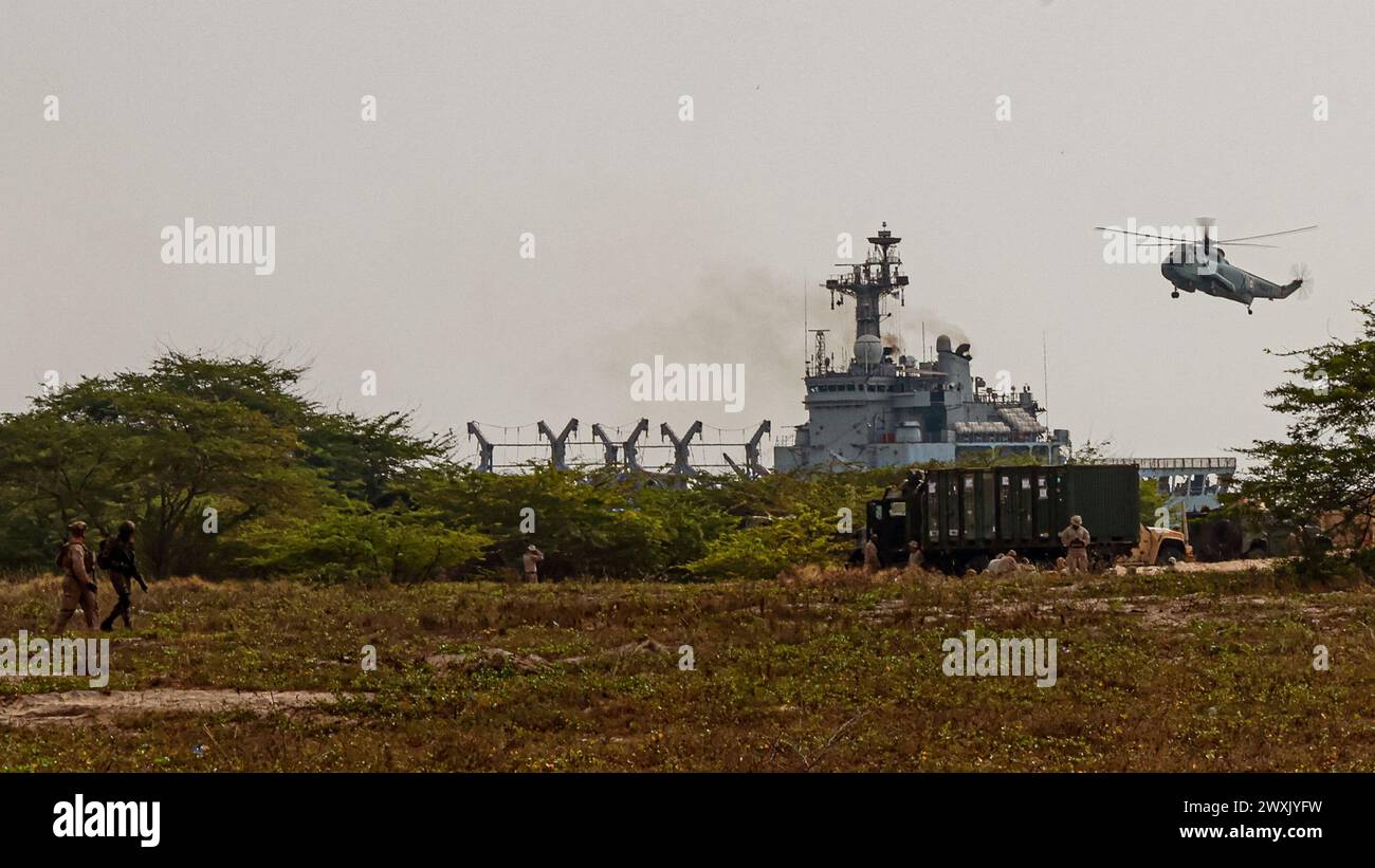 U.S. Marines assigned to the 15th Marine Expeditionary Unit participate ...