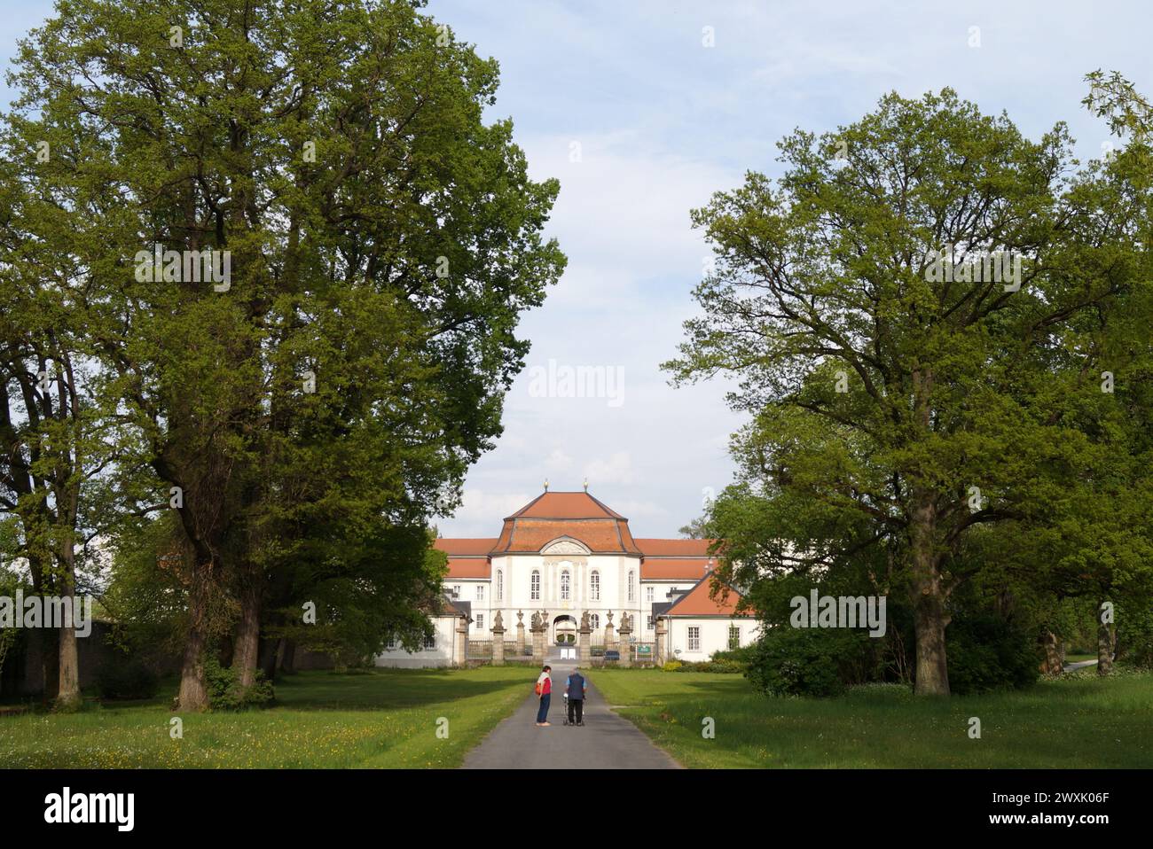 Schloss Fasanerie, palace complex from the 1700s, near Fulda, park ...