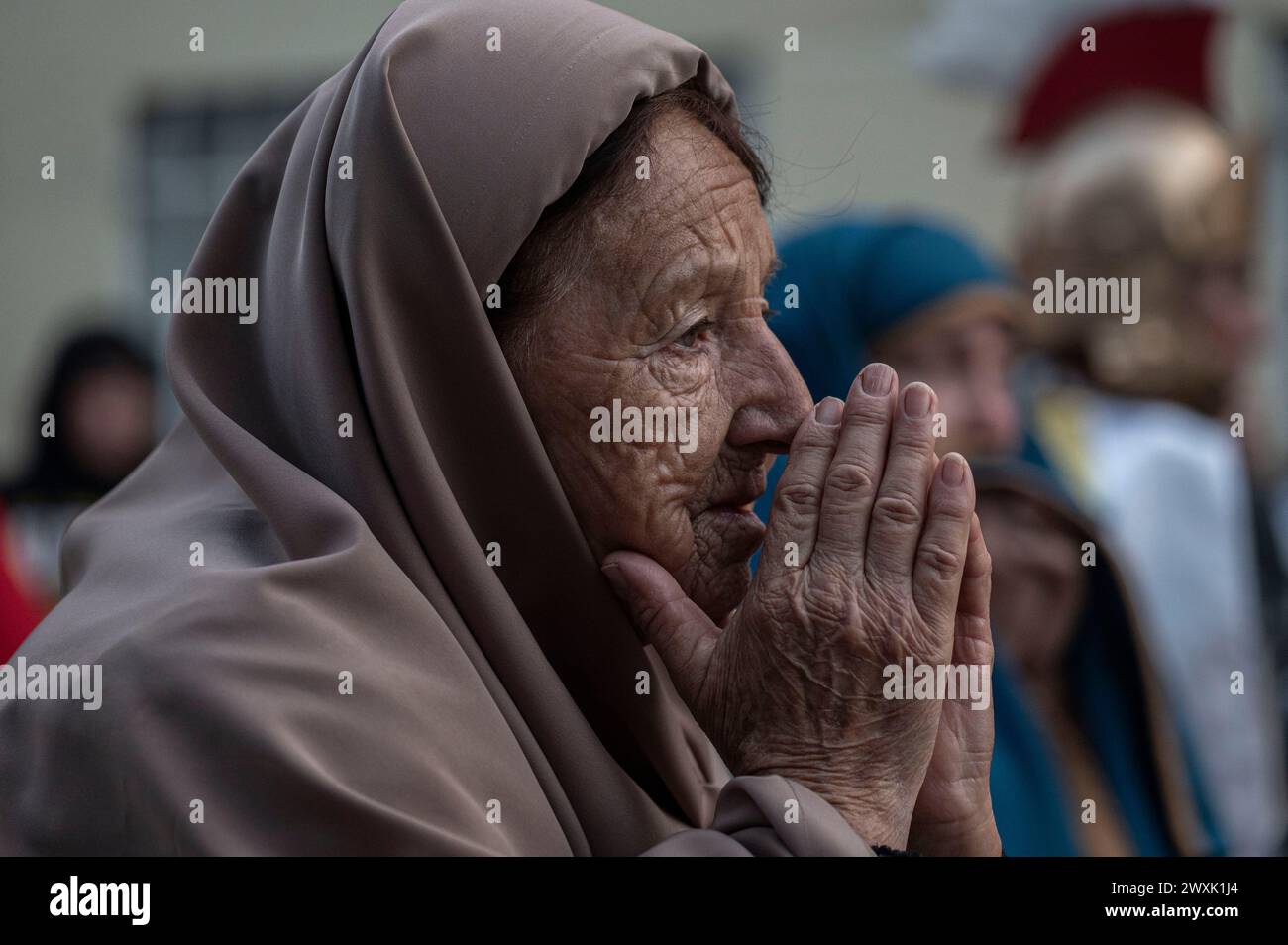Valparaiso, Chile. 29th Mar, 2024. Actors recreate the traditional ...
