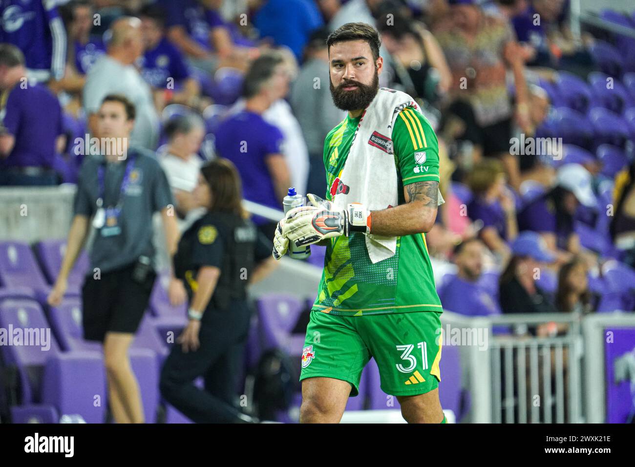 Orlando, Florida, USA, March 30, 2024, New York Red Bulls goalkeeper ...