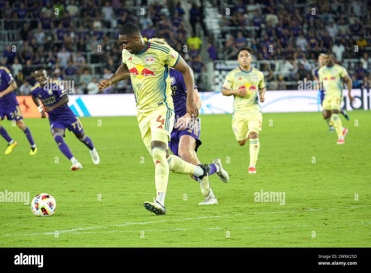 Orlando, Florida, USA, March 30, 2024, New York Red Bulls defender ...
