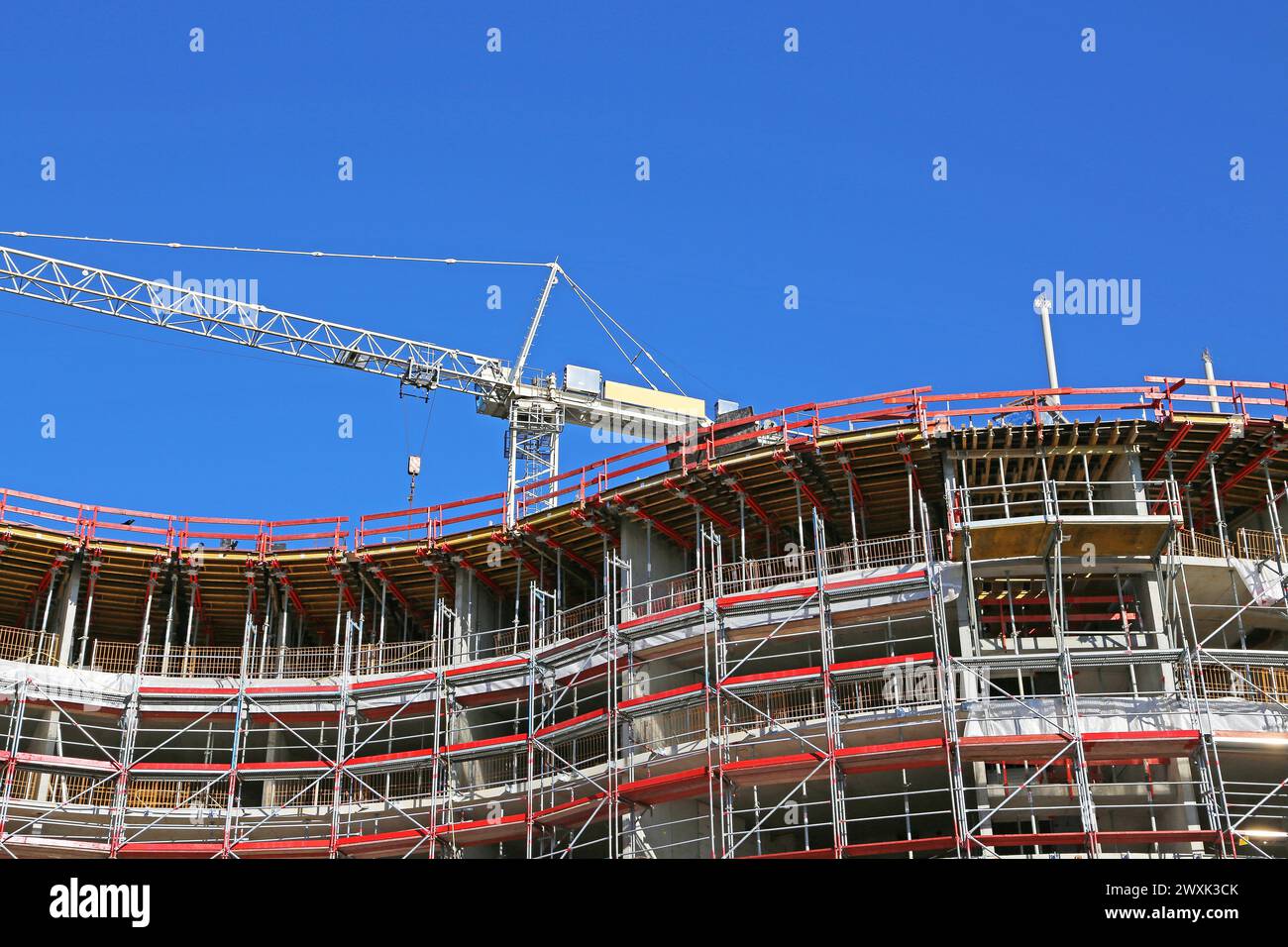 Curved shell with concrete cladding Stock Photo - Alamy