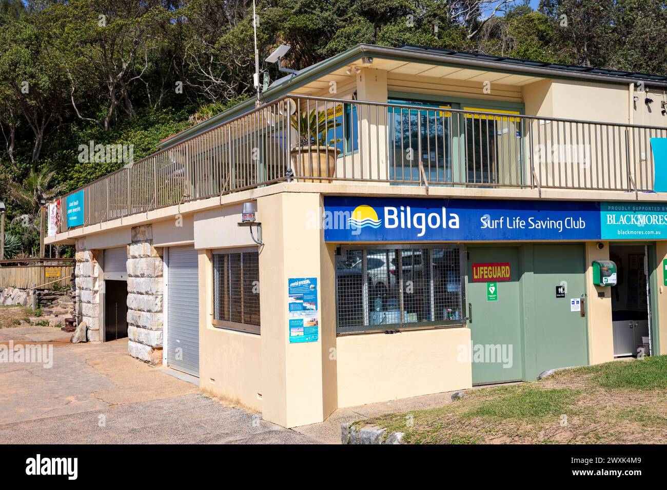 Australian surf club, Bilgola Beach surf life saving clubhouse building ...