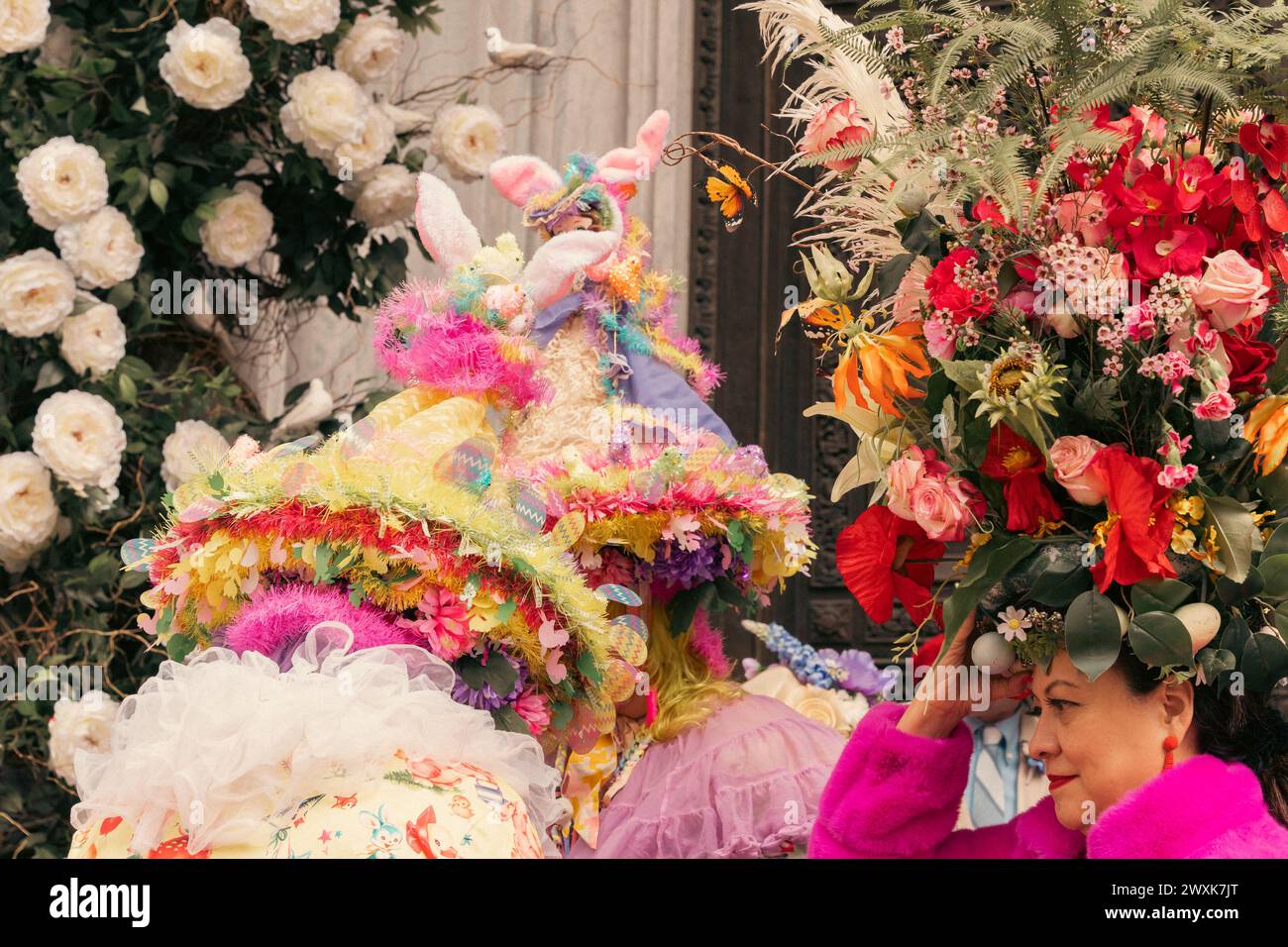 Manhattan, USA. 31st Mar, 2024. Thousands of people gather for the annual Easter Bonnet Parade ...
