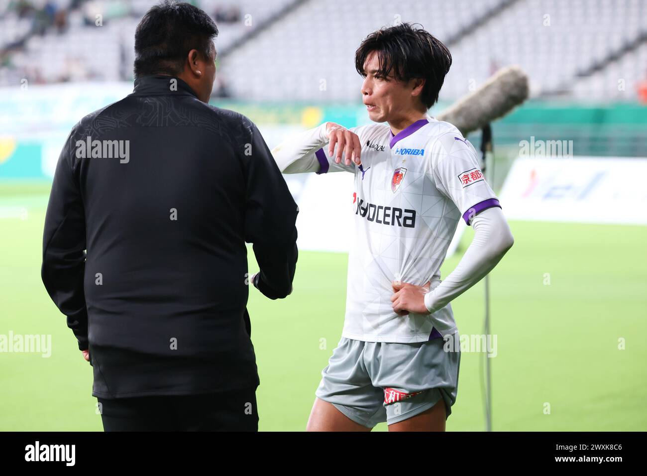 Tokyo, Japan. 29th Mar, 2024. (L-R) Cho Kwi Jae head coach, Shinnosuke Fukuda (Sanga) Football ...