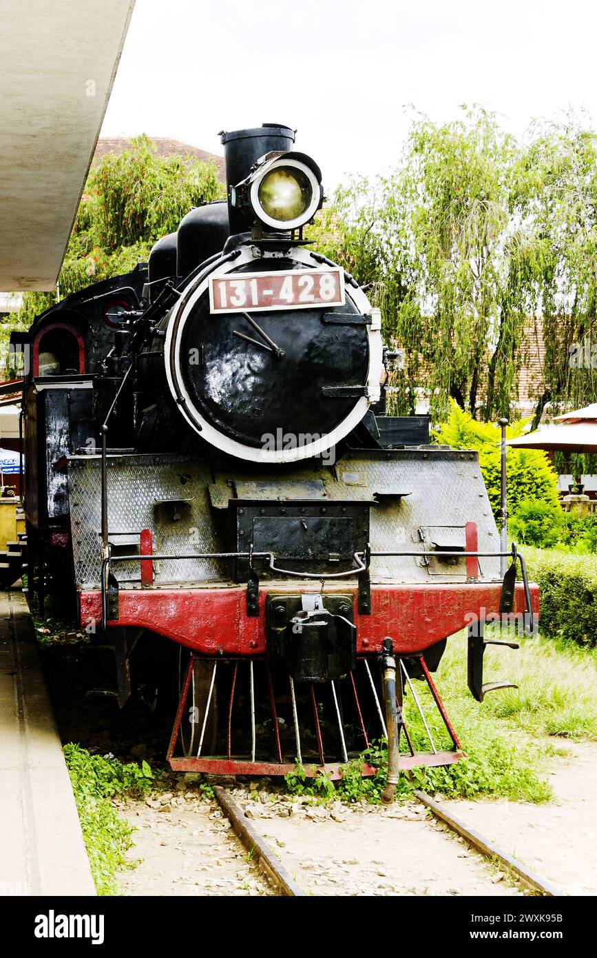 The old steam-powered locomotives Stock Photo - Alamy