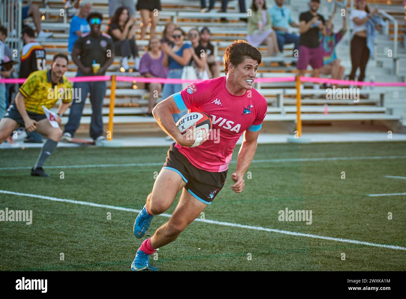 Fort Lauderdale, FL, USA. 31st March 2024. Miami Sharks v San Diego ...