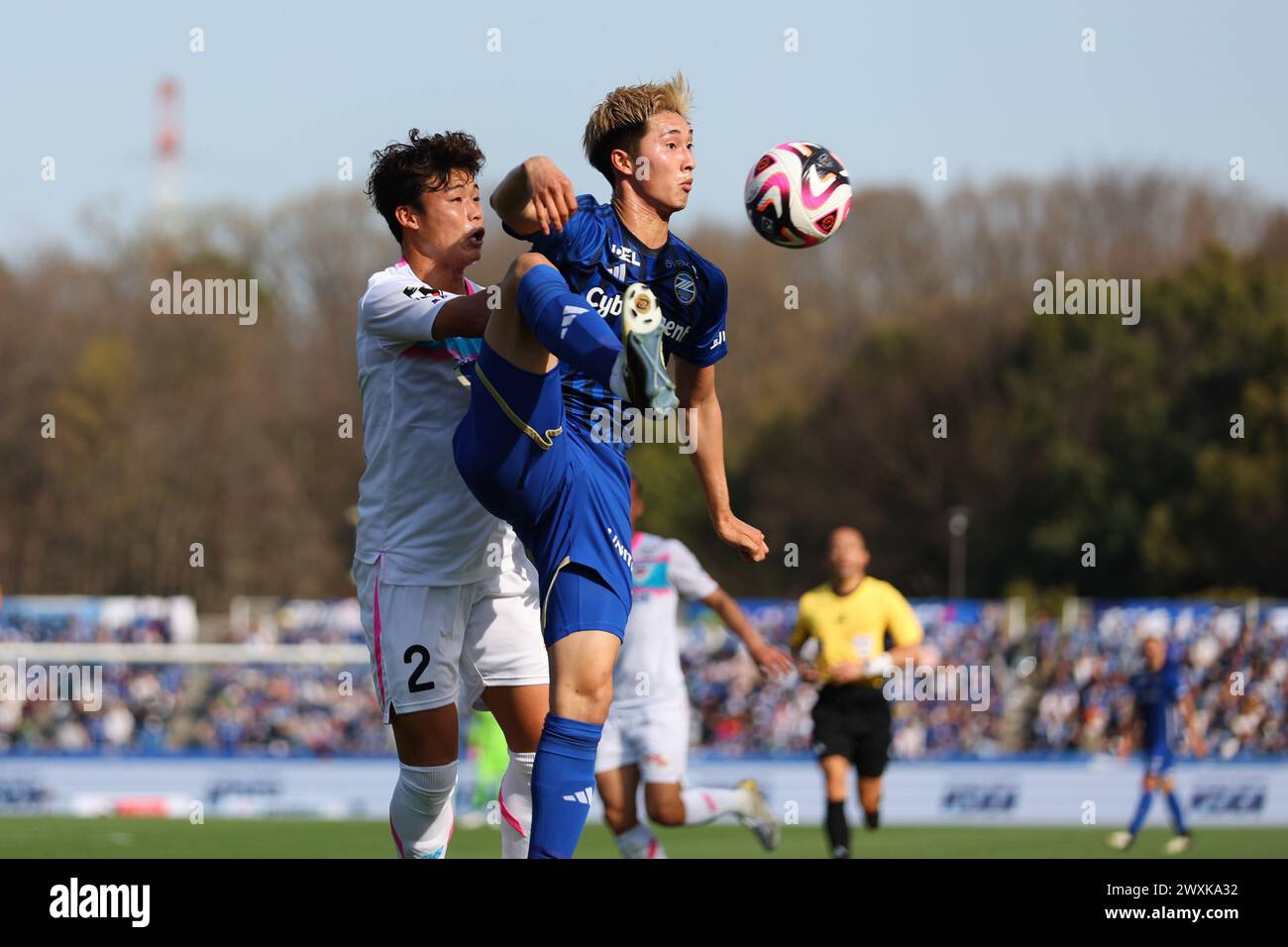 Machida Gion Stadium, Tokyo, Japan. 30th Mar, 2024. (L to R) Kosuke Yamazaki (Sagan), Shota ...