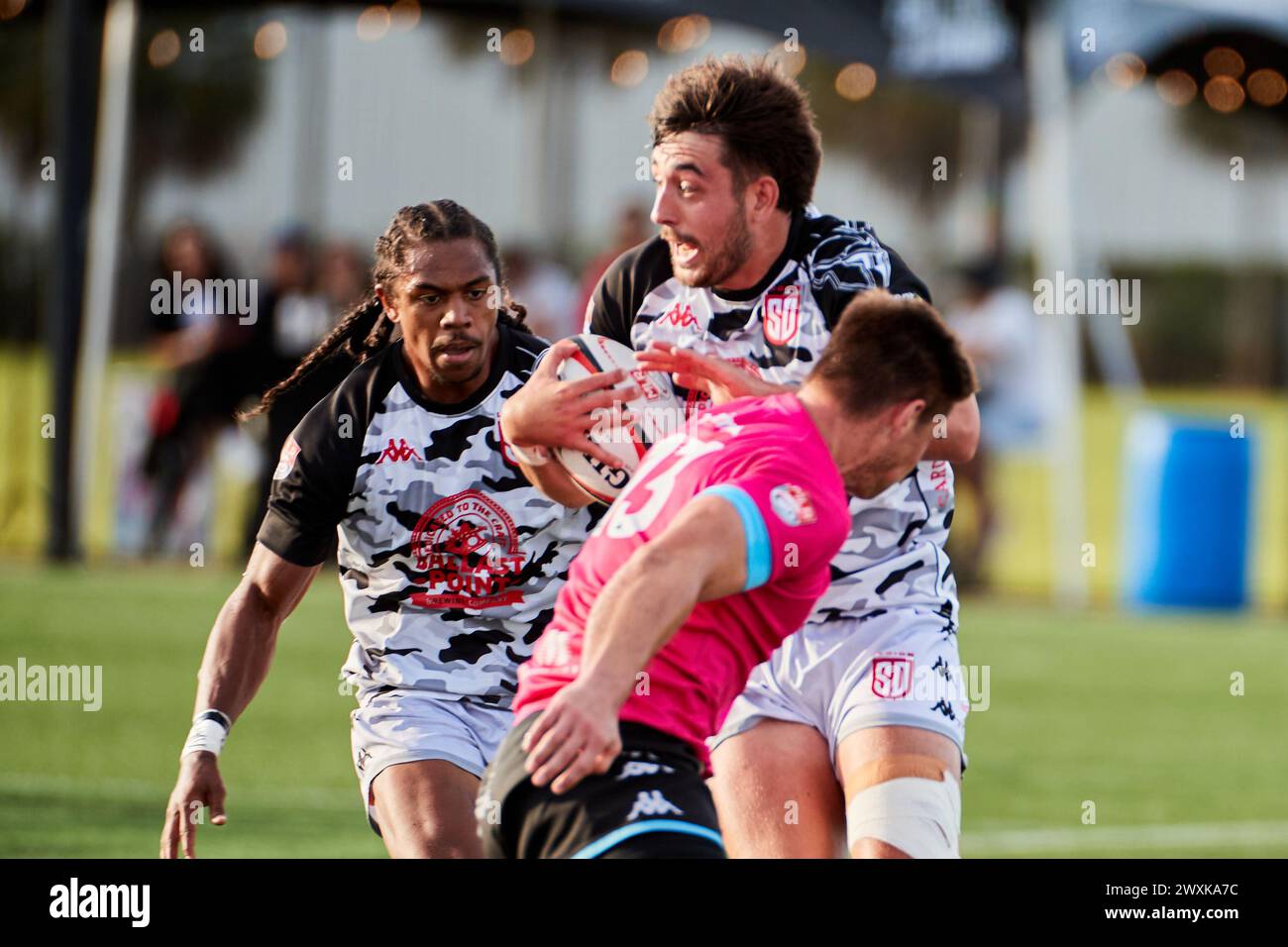 Fort Lauderdale, FL, USA. 31st March 2024. Miami Sharks v San Diego Legion regular MLR Rugby ...