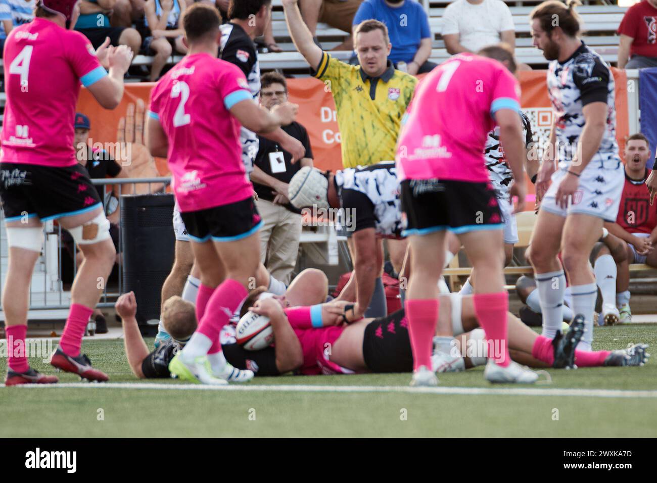 Fort Lauderdale, FL, USA. 31st March 2024. Miami Sharks v San Diego ...