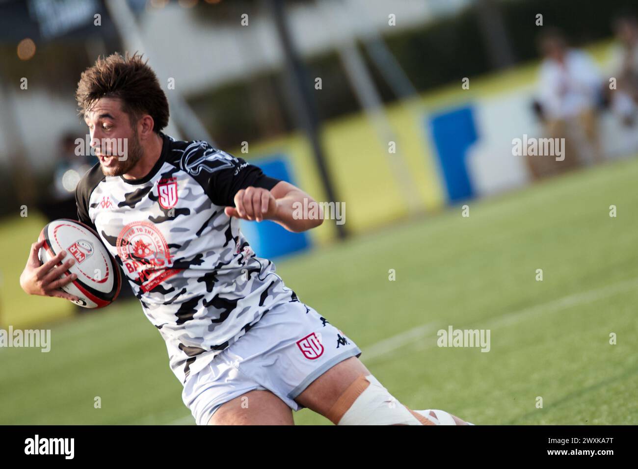 Fort Lauderdale, FL, USA. 31st March 2024. Miami Sharks v San Diego Legion regular MLR Rugby ...