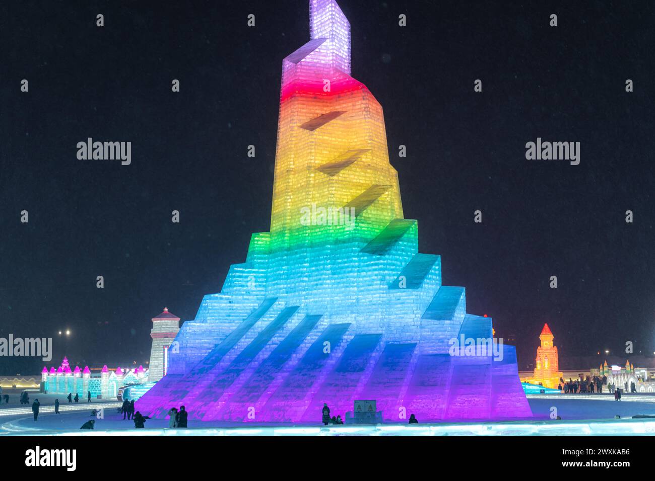 HARBIN, CHINA - January 1, 2022: Spectacular ice sculptures at the ...